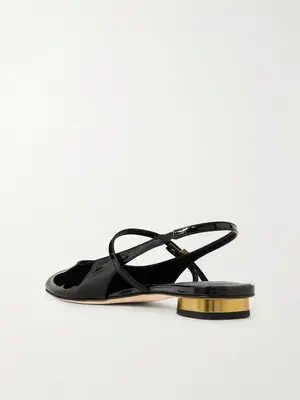 TOD'S Patent-leather Mary Jane Slingback Flats