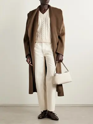 Theory Cable-knit Wool And Cashmere-blend Sweater