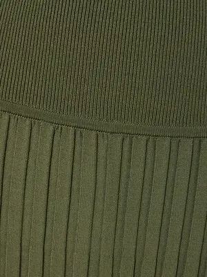 Christopher Esber Sunray Strapless Ribbed-knit Dress - Green