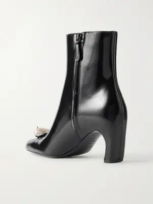 Tory Burch Pierced Xl Embellished Leather Ankle Boots