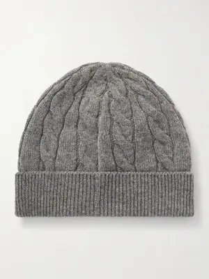 Loro Piana Cable-knit Cashmere Beanie - Gray