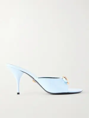 Versace Opera Embellished Patent-leather Mules