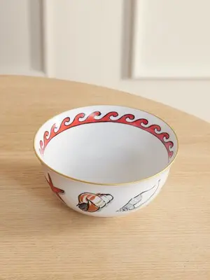 GINORI 1735 Luke Edward Hall Il Viaggio Di Nettuno Porcelain Bowl - Red