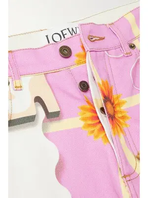Loewe Printed High-rise Wide-leg Jeans