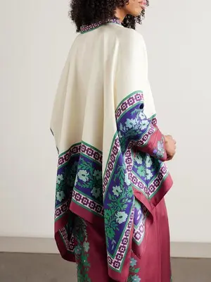 La DoubleJ Foulard Printed Silk Blouse - Red