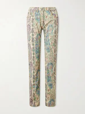 Etro Paisley-print Straight-leg Jeans - Multi