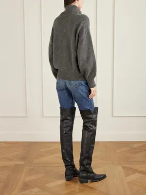 Khaite Willem Cashmere Turtleneck Sweater - Gray