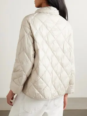 Max Mara The Cube Quilted Shell Down Jacket - Neutrals
