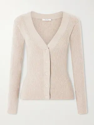 Max Mara Gioiosa Ribbed Wool-blend Cardigan