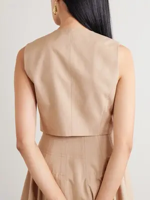HEIRLOME Danielle Cropped Silk Top