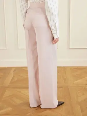 Max Mara Tailored Pleated Wool, Mohair And Silk Blend Trousers
