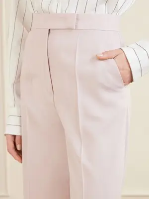 Max Mara Tailored Pleated Wool, Mohair And Silk Blend Trousers