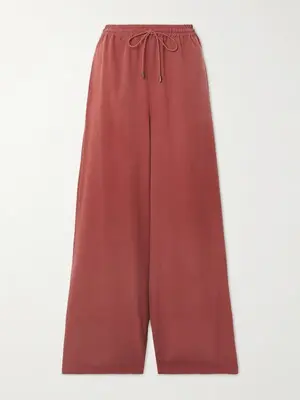 Max Mara Genero Silk Pants - Red