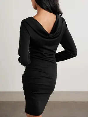 Max Mara Umido Gathered Wool Mini Dress
