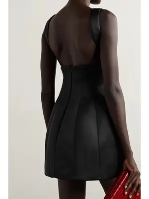 Brandon Maxwell Silk-satin Mini Dress