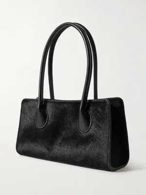 Lié Studio The Lou Calf Hair Shoulder Bag - Black