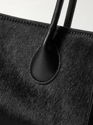 Lié Studio The Lou Calf Hair Shoulder Bag - Black
