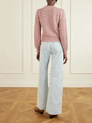 DÔEN Emery Pointelle-knit Cardigan