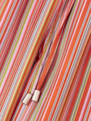 Comme Si Striped Silk-twill Straight-leg Pants