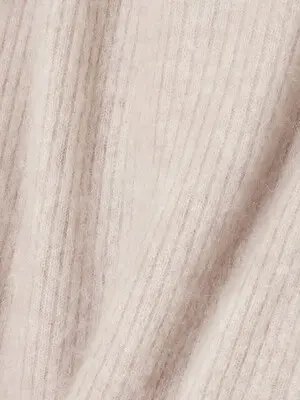 LISA YANG Aisla Ribbed Cashmere Turtleneck Sweater Vest - Neutrals