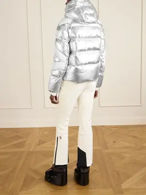 Fusalp Charloy Hooded Quilted Metallic Jacket - Silver