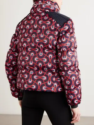 Fusalp Tatum Pilule Printed Quilted Ski Jacket - Red