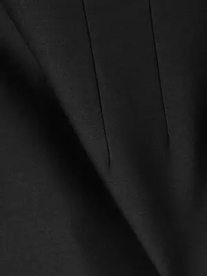 Khaite Lotte Wool And Silk-blend Midi Dress - Black