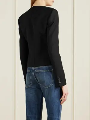 Khaite Nara Grain De Poudre Wool Jacket