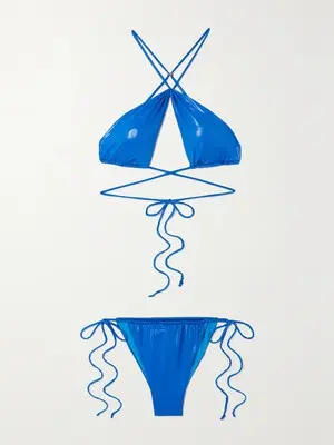 Attico Metallic Bikini - Blue