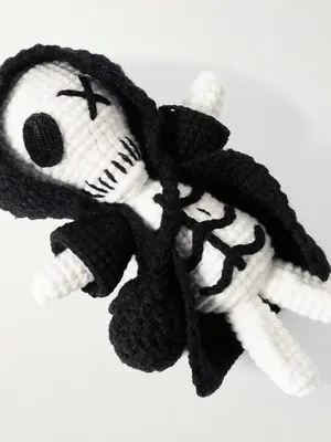 Alexander McQueen Doll Crocheted Cotton-blend Charm