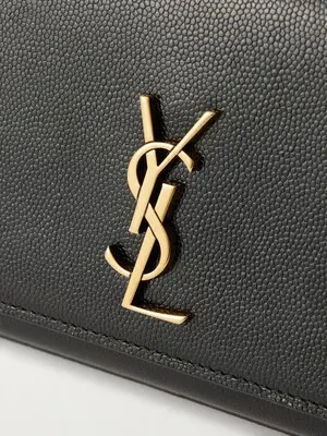 Saint Laurent Kate Embossed-leather Clutch