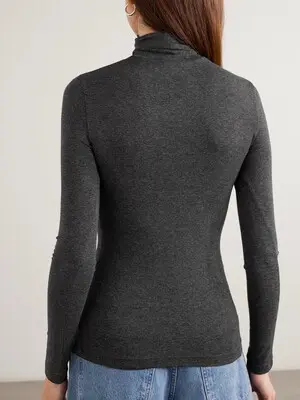 AGOLDE Pascale Stretch-jersey Turtleneck Top