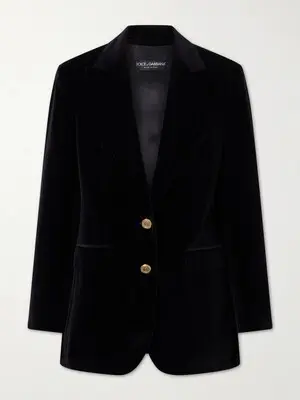 Dolce & Gabbana Cotton-velvet Single-breasted Blazer