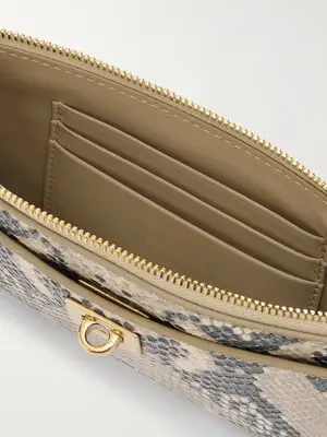 Balenciaga Rodeo Snake-effect Leather Shoulder Bag
