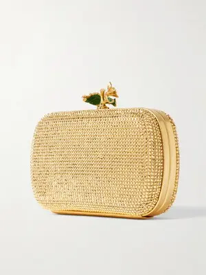 Bottega Veneta Knot-embellished Metallic Leather Clutch