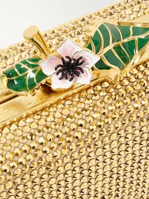Bottega Veneta Knot-embellished Metallic Leather Clutch