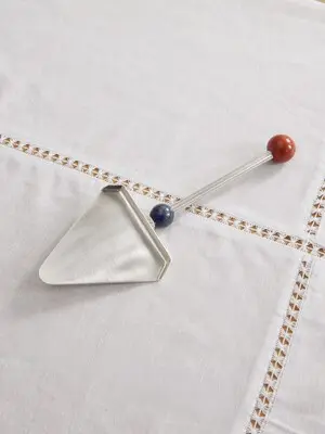 NATALIA CRIADO Multi-stone -plated Cake Server - Silver