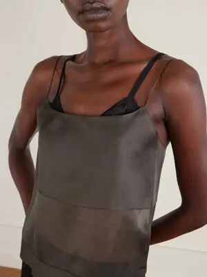 Calvin Klein Carmen Layered Silk-organza Top
