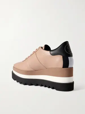 Stella McCartney Vegan Material Platform Sneakers - Brown