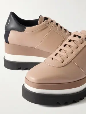 Stella McCartney Vegan Material Platform Sneakers - Brown