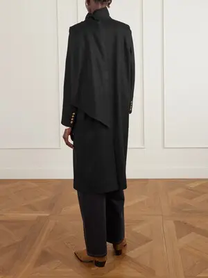 Maison Mayle Isadore Scarf-detailed Wool-blend Coat