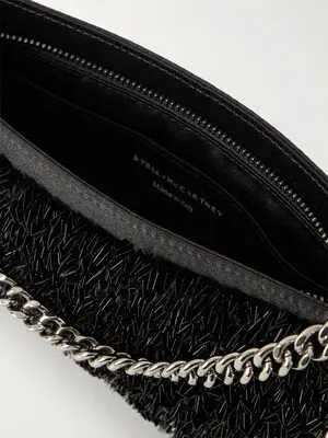 Stella McCartney Falabella Sequin-embellished Satin Shoulder Bag