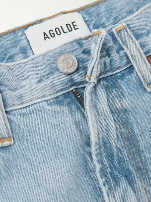 AGOLDE Low Curve Fray Wide-leg Jeans - Blue
