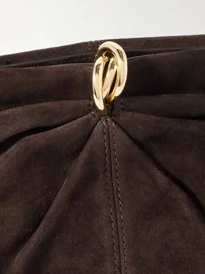 LOEFFLER RANDALL Corrine Gathered Suede Clutch