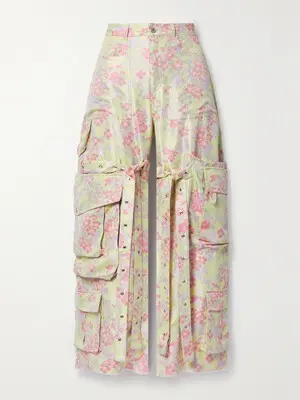 MARQUES' ALMEIDA Brocade Wide-leg Cargo Pants - Multi
