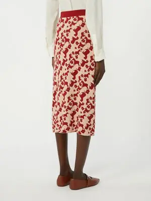 Max Mara Jacquard Knit Pencil Skirt