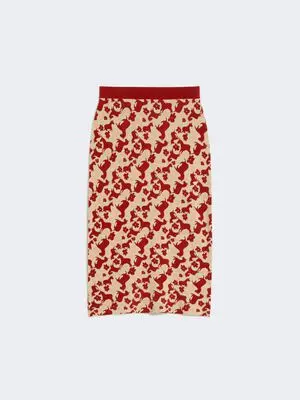 Max Mara Jacquard Knit Pencil Skirt