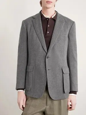 Ralph Lauren Purple Label Herringbone Wool Jacket