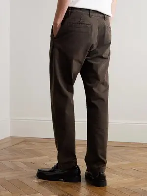 Nn07 Aden 1923 Straight-leg Organic Cotton-blend Twill Chinos - Brown