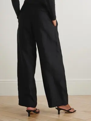 Staud Pierre Twill Wide-leg Pants